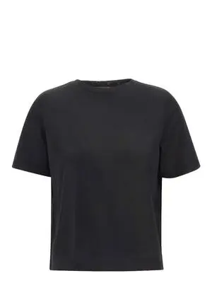GRAN SASSO Crew-neck Short-sleeve T-shirt - Black