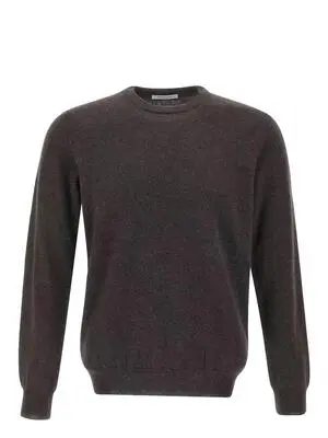 KANGRA Kangra Virgin Wool Crew Neck Sweater Brown