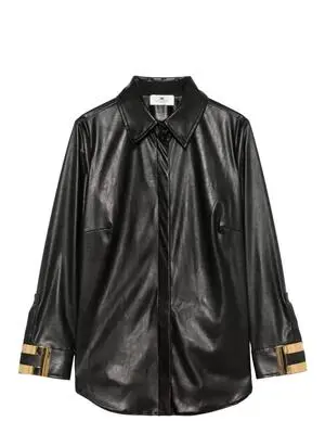 Elisabetta Franchi Tone Plaque Shirt - Black