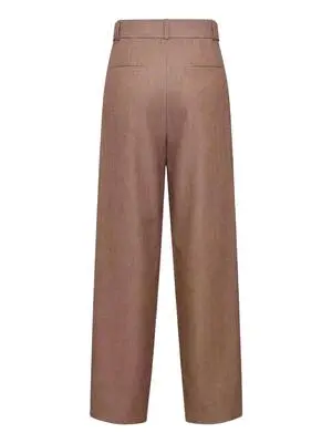 BATAKOVIC Portofino Belted Pleated Trousers - Brown