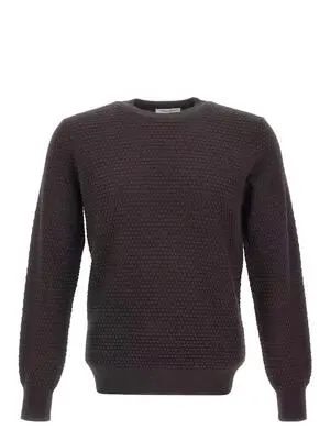 KANGRA Bubble-stitch Knit Sweater - Brown