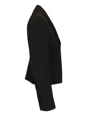 Max Mara Cady Fitted Jacket With Notch Lapels - Black