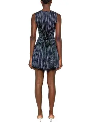 DÔEN Aubrey Polka-dot Mini Dress - Blue