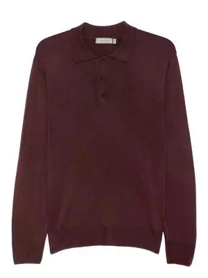 Canali Wool Polo Shirt - Red