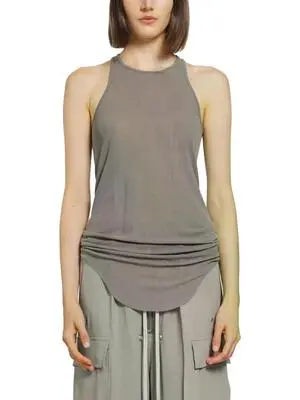Rick Owens Tower Ribbed Cotton Tank Top - Brown