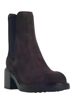 TOD'S Logo-embossed Suede Chelsea Boots - Brown
