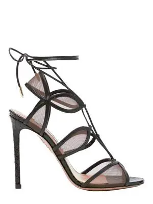 AQUAZZURA Lace-up Stiletto Pumps - Black