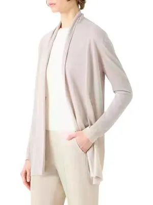 Akris Shawl Collar Silk-blend Cardigan - Neutrals