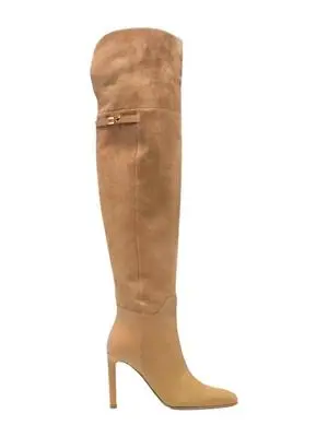 Elisabetta Franchi Logo Plaque Over-the-knee Boots - Neutrals