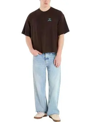 Adidas Pixelated-graphic T-shirt - Brown