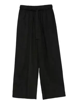 TOTEME Straight-leg Trousers With Elasticated Waistband - Black