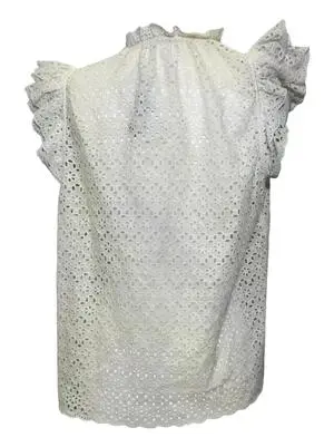 Ulla Johnson Grace Embroidered Top - White