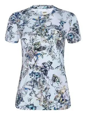 L'Agence Butterfly Print T-shirt - Grey