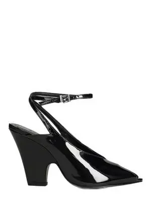Schutz Patent Leather Ankle Strap Pumps - Black