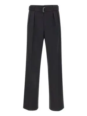 Tagliatore Belted Pleated Trousers - Black