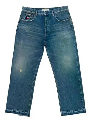 HTC LOS ANGELES Embroidered Logo Jeans - Blue