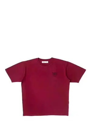 HTC LOS ANGELES Bordeaux Cotton Logo Print T-shirt - Red