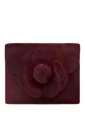 Oscar De La Renta Mini Tro Floral-appliqué Clutch Bag - Red