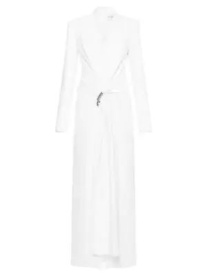 CHATS BY C.DAM Draped Coat - White