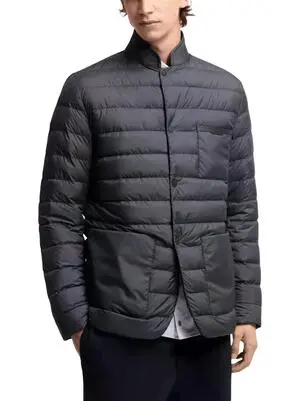 Moncler Kenai Down Jacket With High Neck - Blue