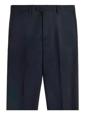 FAY Slim-fit Virgin Wool Trousers - Blue