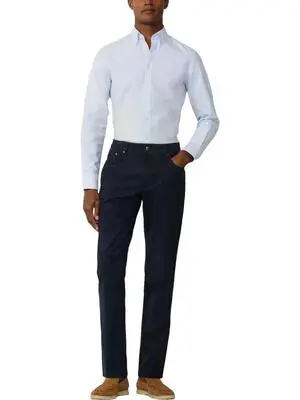 HACKETT LONDON Trinity Straight-leg Trousers - Blue