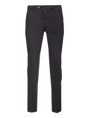 AL DUCA D’AOSTA 1902 Slim-fit Cotton Trousers - Black