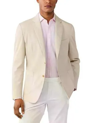 HACKETT LONDON Garment-dyed Notch-lapel Blazer - Neutrals