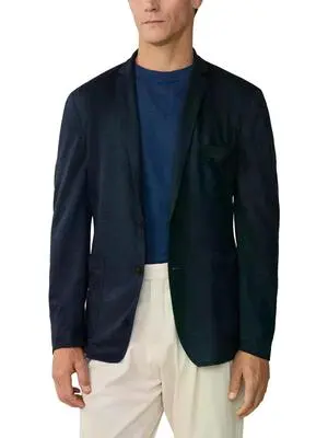 HACKETT LONDON Notch-lapel Patch-pocket Blazer - Blue