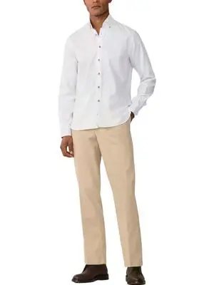 HACKETT LONDON Sanderson Belt-loop Trousers - Neutrals