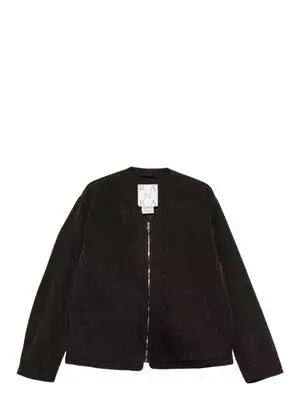 RANRA Logo Embroidered Zip-up Jacket - Black
