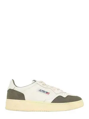 AUTRY Autry Medalist Calf Suede-Panelled Sneakers Neutrals