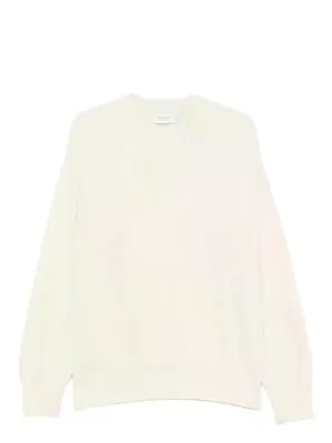 DIANA STUDIO Ribbed Knit Crew Neck Long Sleeve Sweater - Neutrals