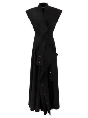 Viktor & Rolf Deconstructed Sleeveless Maxi Dress - Black