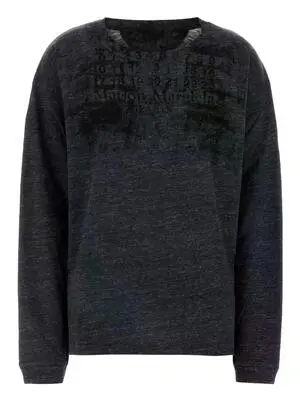 MAISON MARGIELA Maison Margiela Logo Print Long Sleeve T-Shirt