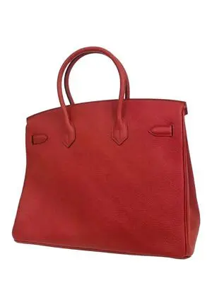 Hermès 2014 35 Birkin Tote Bag - Red