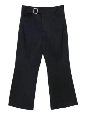 Liviana Conti Belted Cropped Trousers - Blue