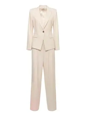 EMME Peak-lapel Flap-pocket Suit - Neutrals