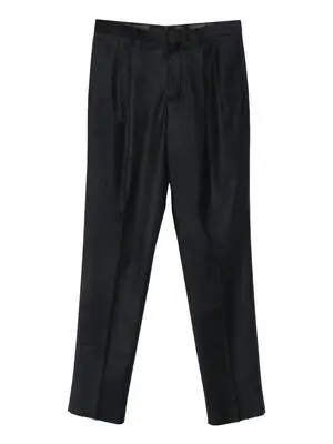 LARDINI Pleated Wool Trousers - Blue