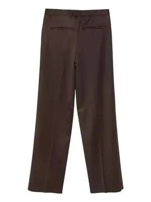 LARDINI Pleated Wool Trousers - Brown