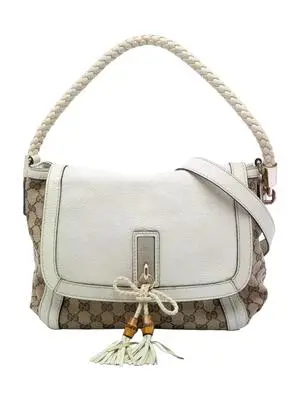 Gucci Gg Canvas Bella Flap Satchel - Neutrals