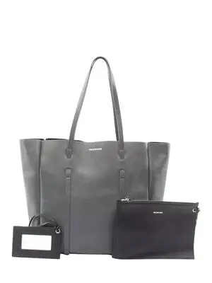 Balenciaga Leather Tote Bag - Grey