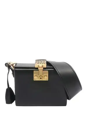 Dior Christian Dior Lambskin Dioraddict Lockbox Bag Black