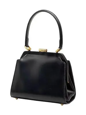Burberry 20th Century Leather Satchel - Black