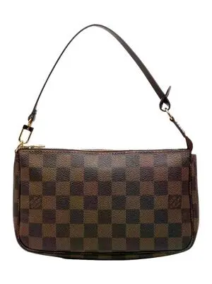 LOUIS VUITTON Damier Ebene Pochette Accessories Shoulder Bag - Brown