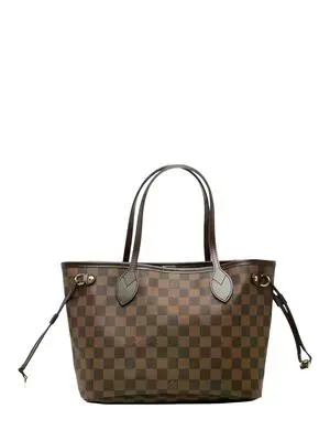 LOUIS VUITTON Damier Ebene Neverfull Pm Tote Bag - Brown