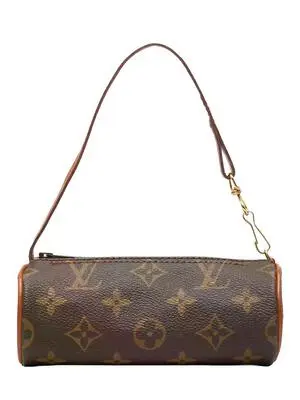 LOUIS VUITTON Monogram Papillon Pochette Handbag - Brown