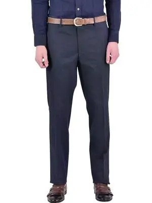 DELL'OGLIO Tailored Gabardine Trousers - Blue