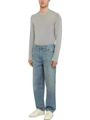 DRUMOHR Drumohr Frosted Cotton Crew Neck Sweater Grey