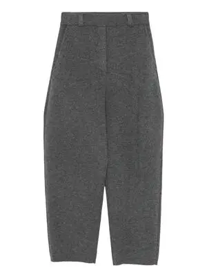 LISA YANG Wrenda Belt-loop Knitted Trousers - Grey